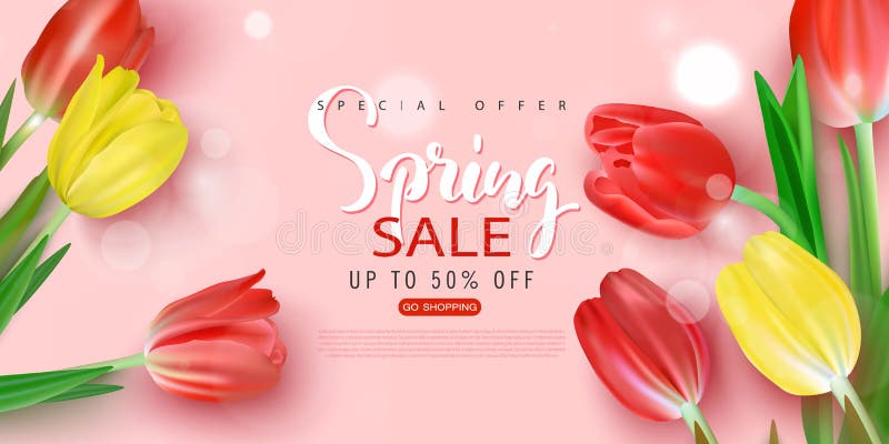 Background of Tulips for Banners, Postcards.Vector Stock Vector ...