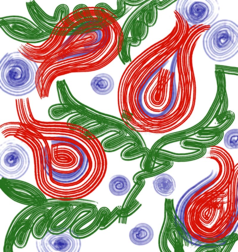 Background in Turkish Style Abstract Flowers Stock Illustration ...