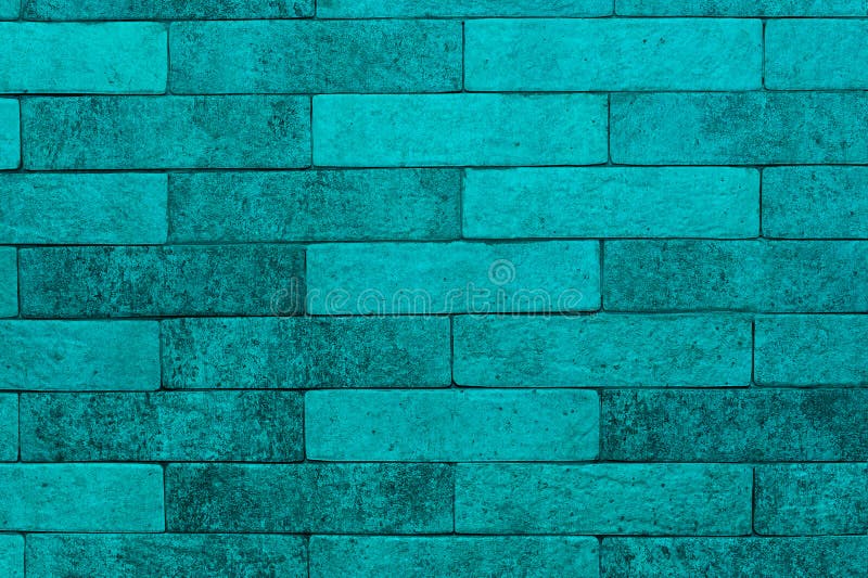Brick Textured Turquoise Wall Background. Brick Wall Backdrop Stock ...