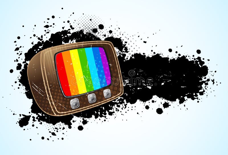 Background with tv stock vector. Illustration of backdrop - 26689370