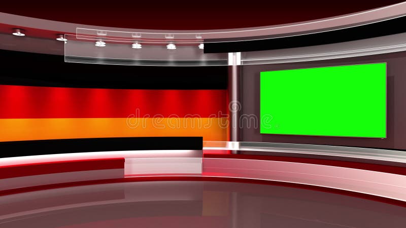 Background. TV Studio. Germany. German Flag. News Studio. Loop ...