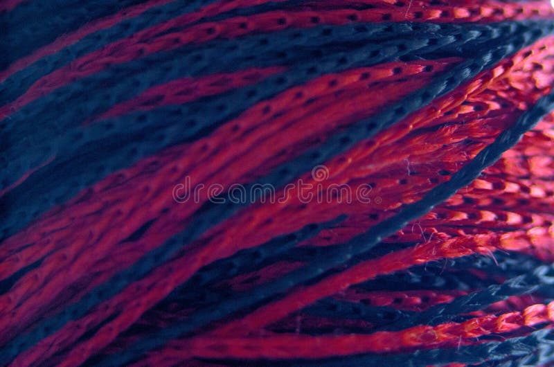 Red and Black Threads Braided in Pigtails Stock Image - Image of frame ...