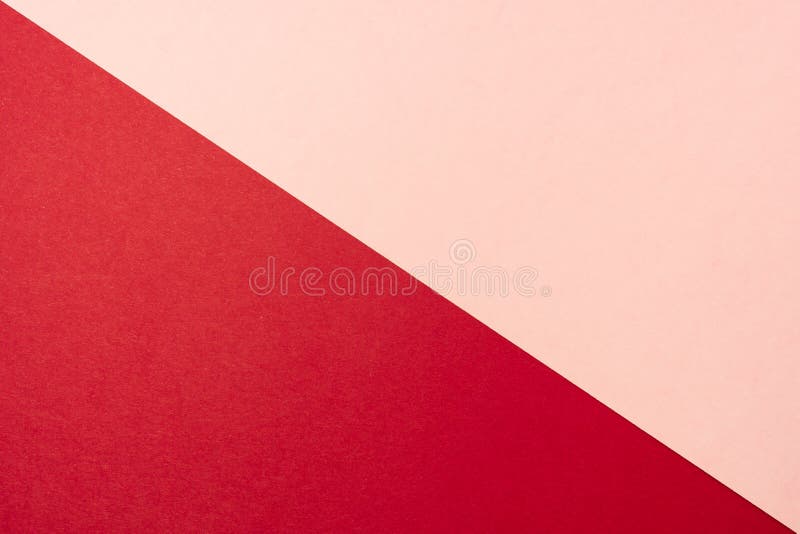 Background of Two Colors. Red and Pink Paper Sheets Divided Diagonally ...
