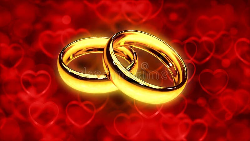Background with Two Gold Rings Stock Illustration - Illustration of ...