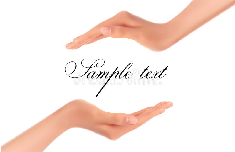 Background with Two Hands. Vector Stock Vector - Illustration of human ...