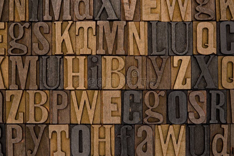 Simple Background of Type Set Letters Stock Image - Image of font ...