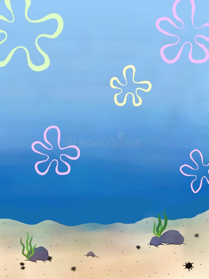 A Background Under Ocean with Flower Stock Illustration - Illustration ...
