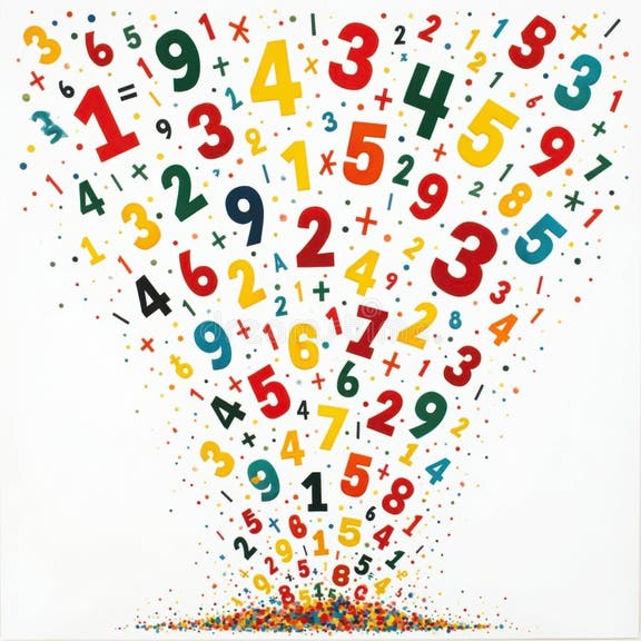 Background of Unlimited Amount of Numbers Stock Illustration ...