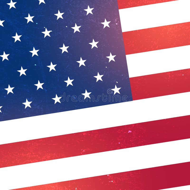 Background with USA Flag. Vector Grange Illustration. Stock Vector ...