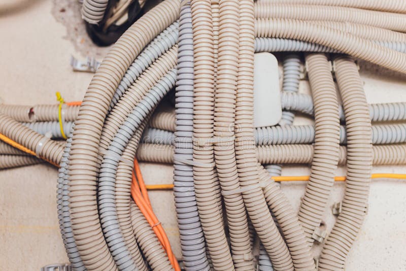 Background of Used Electrical Wires at Collection Center. Stock Photo ...
