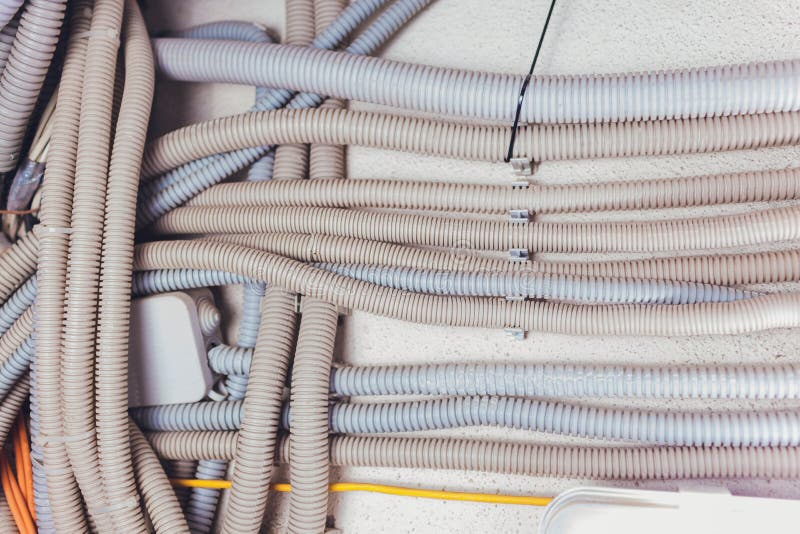 Background of Used Electrical Wires at Collection Center. Stock Photo ...