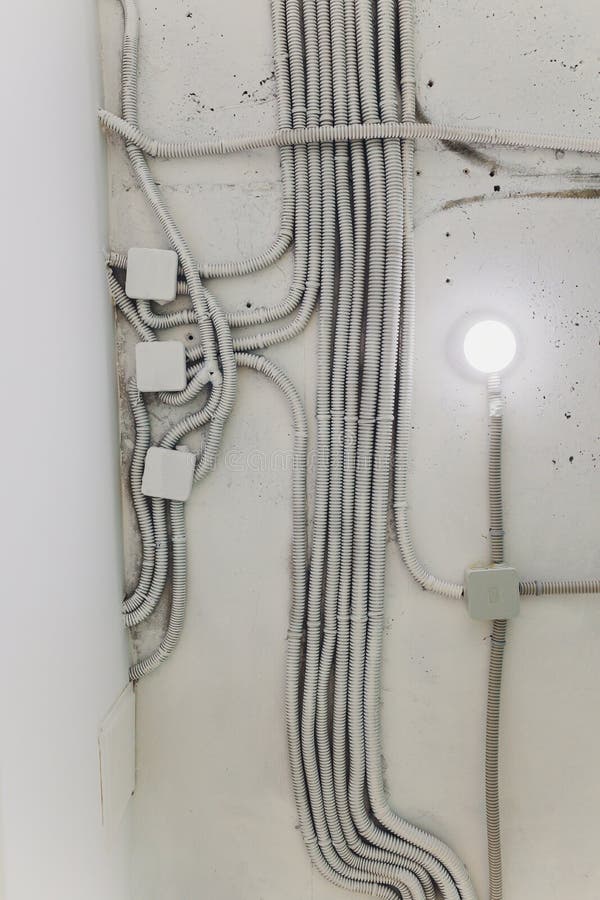 Background of Used Electrical Wires at Collection Center. Stock Image ...