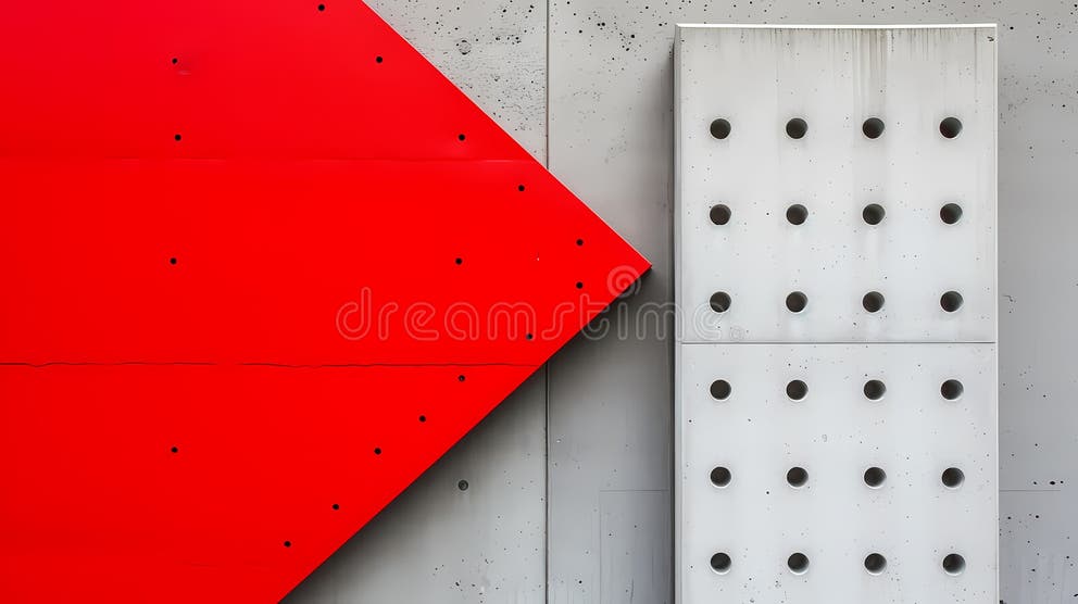Background, Using One Color in Bright Red, and Using One Geometric of ...