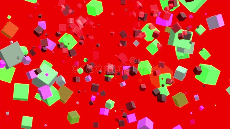 Background of Various Colorful Cubes Flying Stock Footage - Video of ...