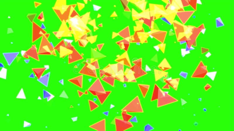 Background of Various Colorful Triangles Flying Stock Video - Video of ...