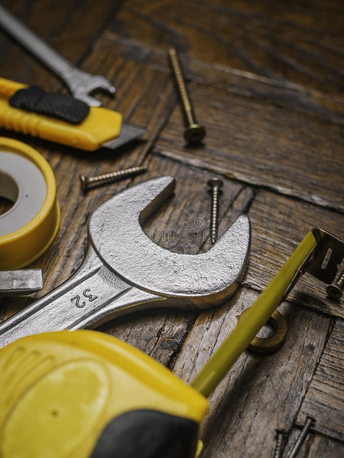Background of Various Construction Tools. Building Tools Repair Set on ...