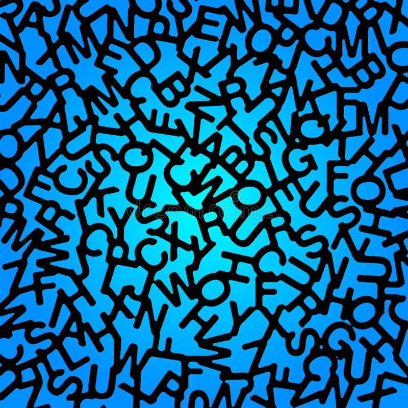 Background of Various Letters Stock Vector - Illustration of alphabet ...