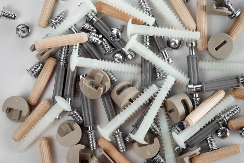 Various Screws, Fasteners and Other Accessories for Assembling ...