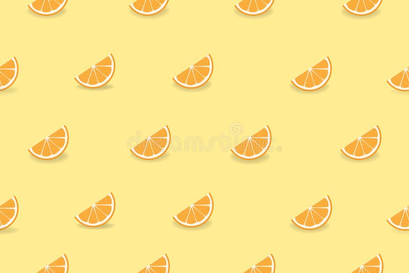 Fresh Orange Slices Seamless Pattern. Background Vector Design Stock ...