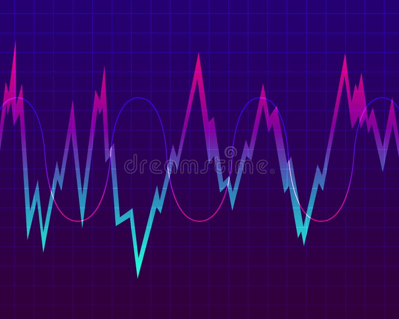Colorful Sine Wave Pattern stock illustration. Illustration of ...