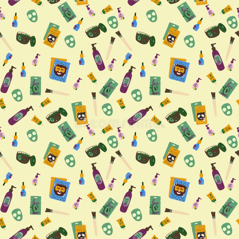 Background Vector Illustration, Personal Care. Face Mask with a ...