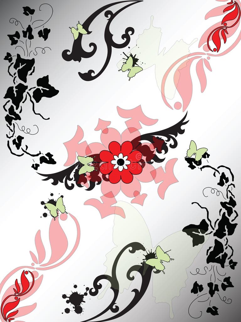 Vegetal Patterns Butterflies Stock Illustrations – 1 Vegetal Patterns ...