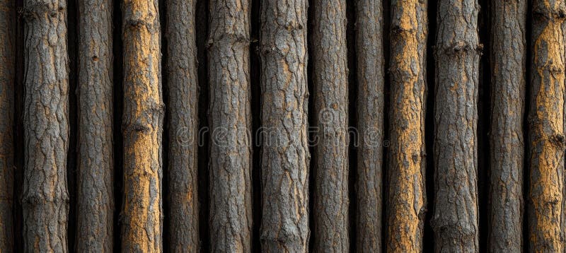 Background of Vertical Close Up Tree Trunks Aligned Nature Texture ...