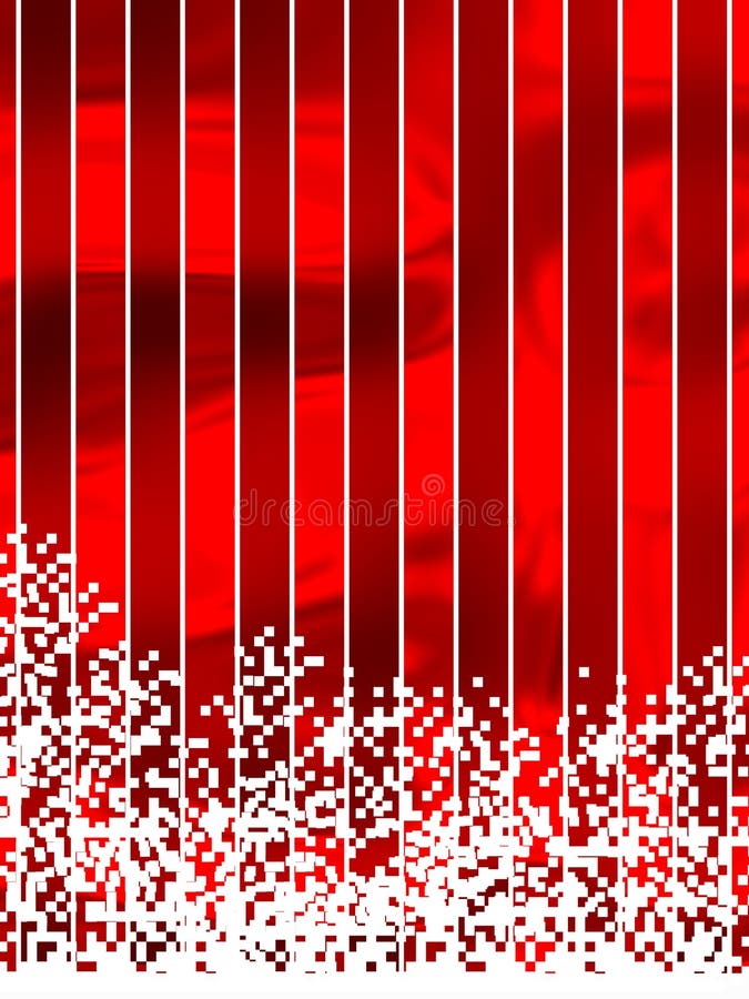Red and White Svertical Stripes with Pixels Stock Illustration ...