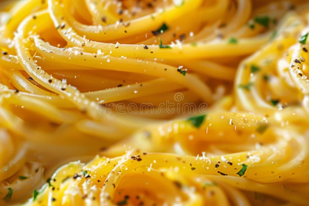 Background with Very Delicious Spaghetti. Generative AI. Stock ...