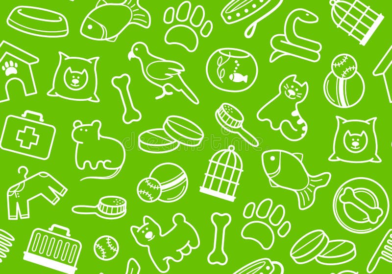 Pets Care Seamless Background Stock Vector - Illustration of pill ...