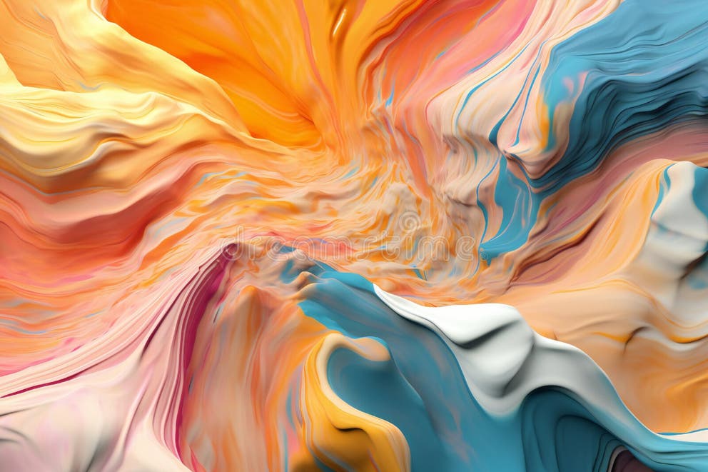 Background Vibrant Abstract Fluid Flow Style Stock Illustration ...