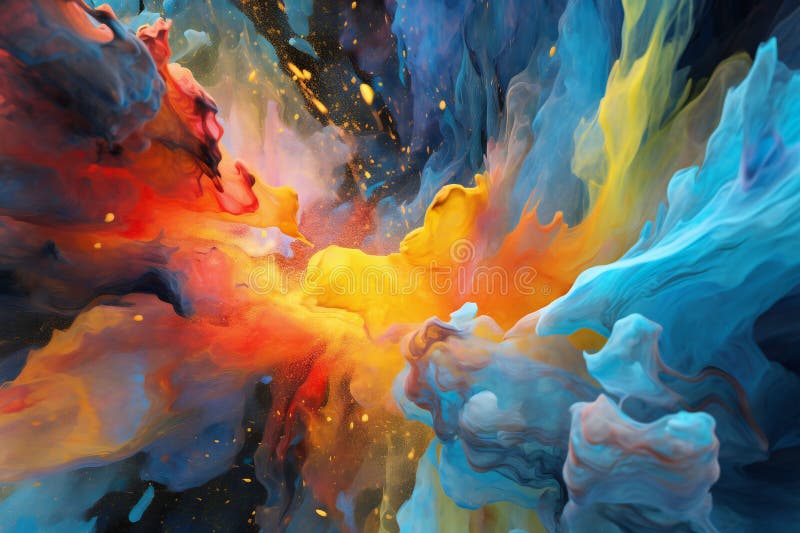 Background Vibrant Abstract Fluid Flow Style Stock Illustration ...