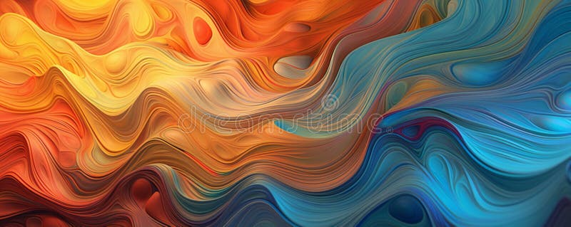 Background Vibrant Abstract Fluid Flow Style Stock Illustration ...