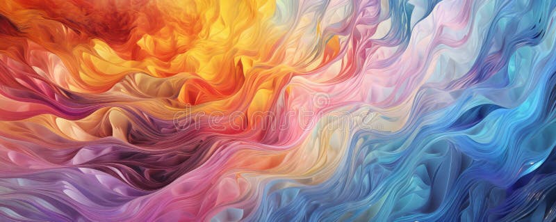 Background Vibrant Abstract Fluid Flow Style Stock Illustration ...