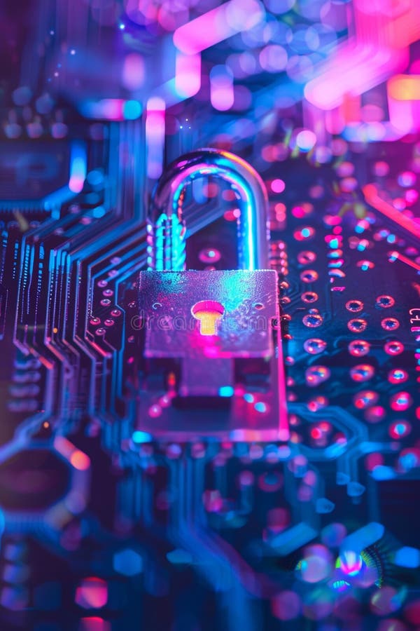 Background with Vibrant Colors Representing Digital Security. Stock ...