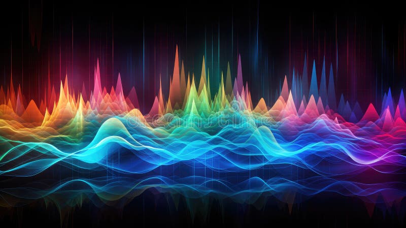 Background Vibrant Sonic Patterns Stock Illustration - Illustration of ...