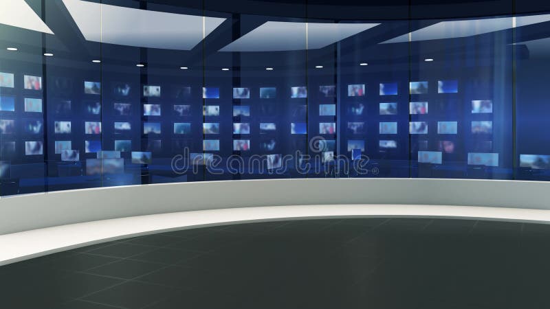 News Broadcast - Newsroom Background Plate Stock Video - Video of ...