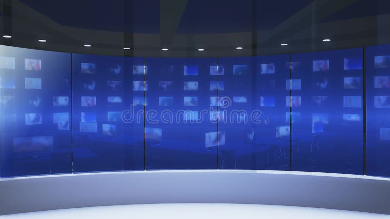 News Broadcast - Newsroom Background Plate Stock Video - Video of ...