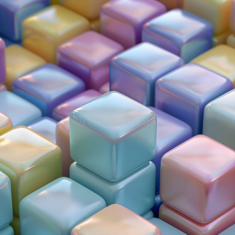 Background from Volumetric Smooth Cubes of Different Colors. View from ...