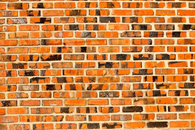 Background Wall Blocks Orange Brick, Stock Photo - Image of horizontal ...