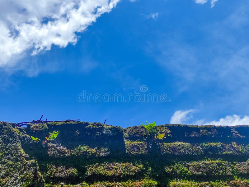 Background Wall and Blue Sky with Cloud Stock Photo - Image of wind ...