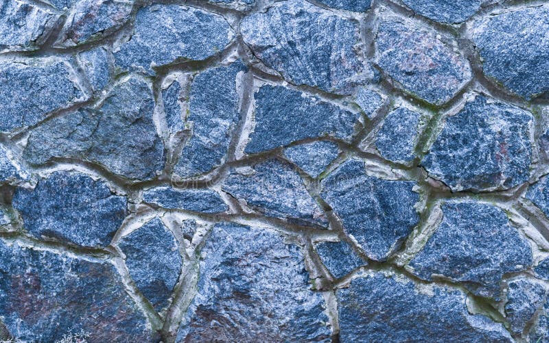 Background of a Wall of Blue Stones. Stock Image - Image of backdrop ...
