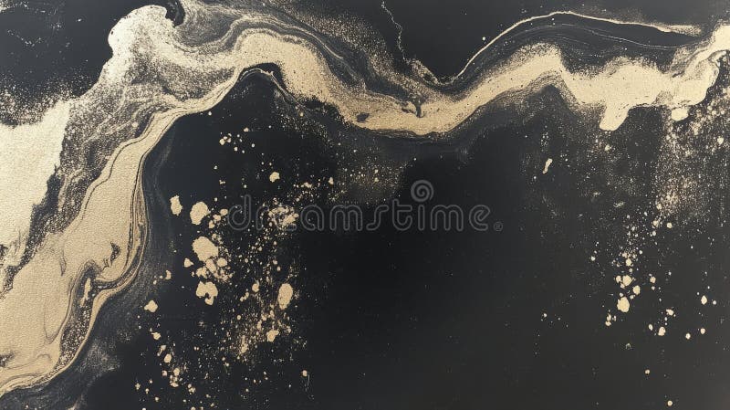 A Background or Wall Decor Featuring a Black and Gold Marble Texture ...