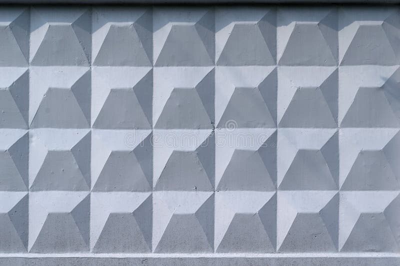 Background, Wall of Large Gray Brick Blocks with Triangular Patterns ...
