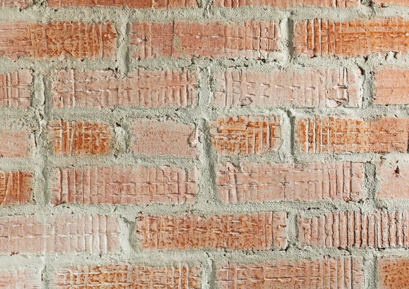 Background from a Wall Made of Bleached Brick with Rough Seams Stock ...