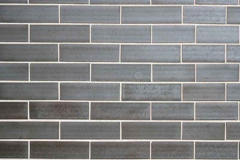 Wall Made of Grey Clinker Bricks Stock Photo - Image of background ...