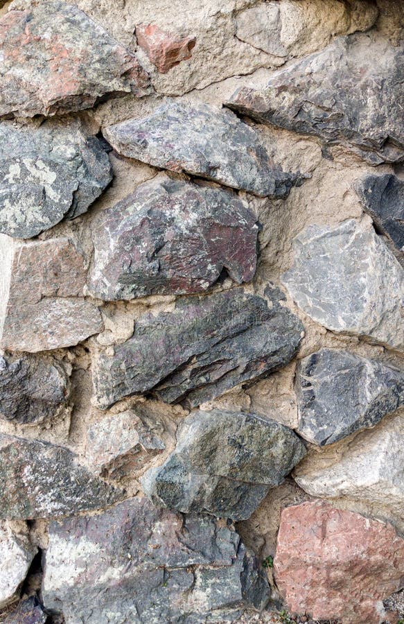 Handmade As a Decorative Stone Wall Stock Image - Image of natural ...