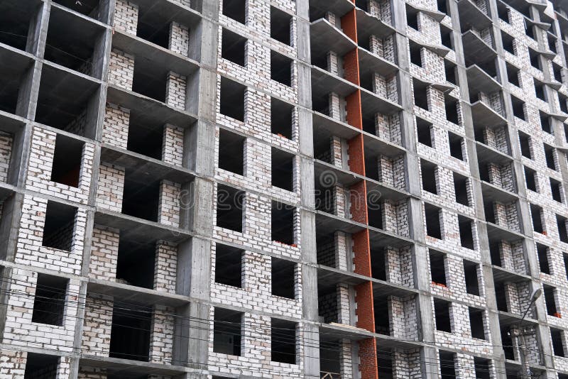 Background - a Wall of a Building Under Construction Stock Image ...