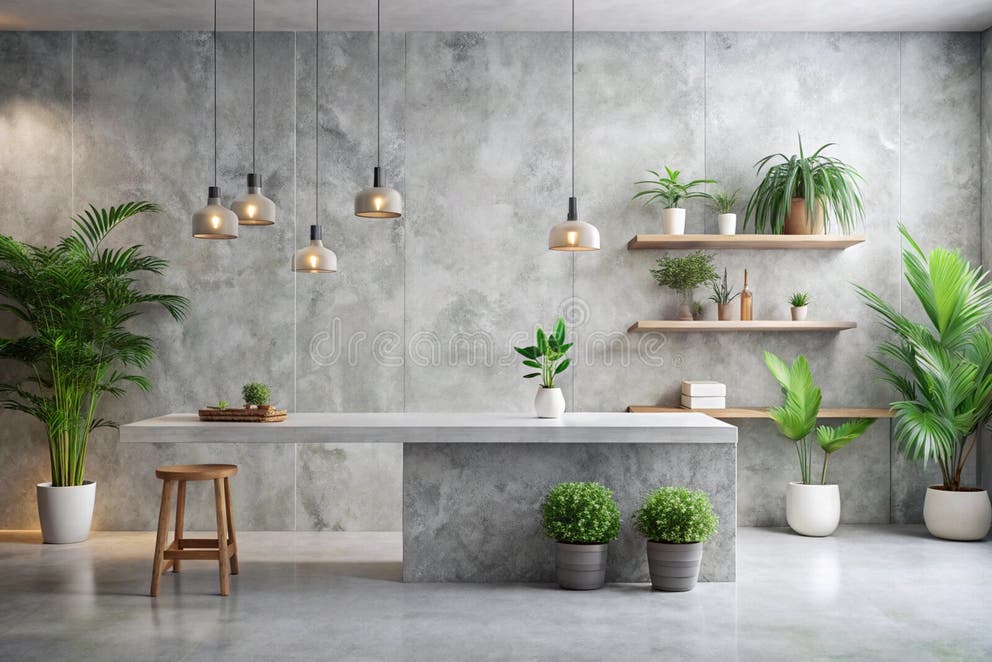 Background Wall Shadow Kitchen Floor Grey White Abstract Studio ...