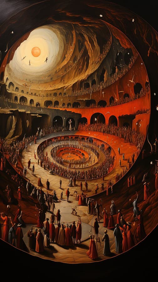Background Wallpaper of the Circle of Hell Stock Illustration ...